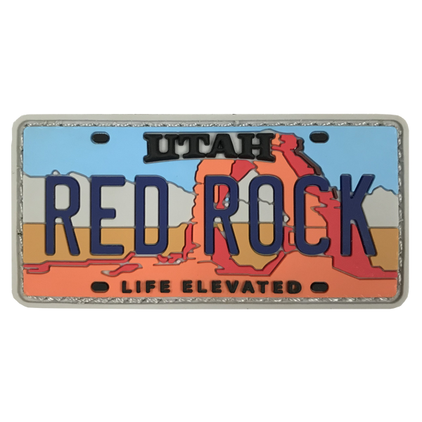 GZila Designs | Red Rock License Plate Patch | Order today!
